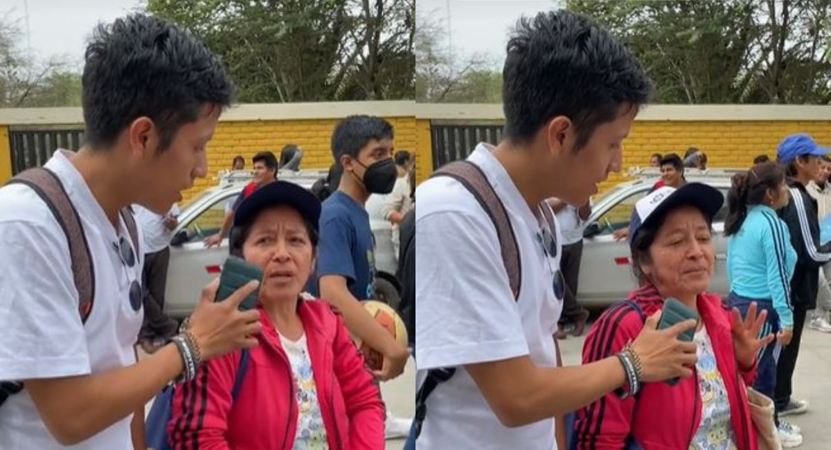 Madre Acompaña A Su Hijo A Dar El Examen De Admisión De La Unprg Y