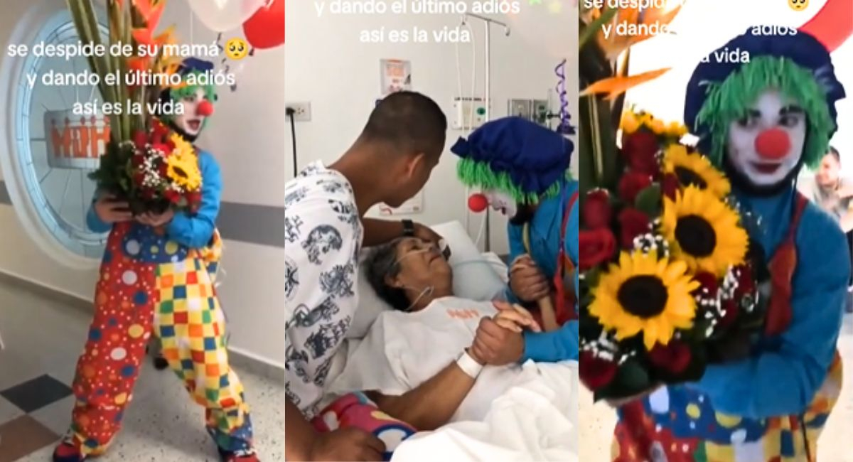 Joven Se Viste De Payasito Para Despedirse De Su Madre Que Esta Por Fallecer Y Escena Conmueve