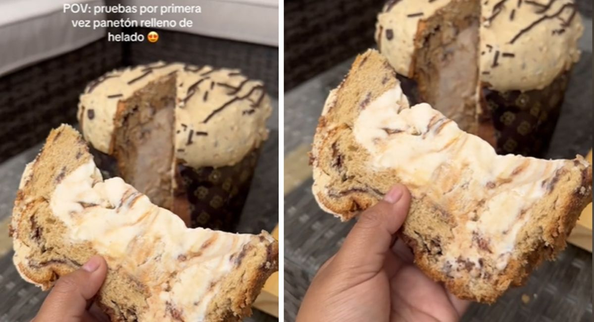 TikTok viral: Peruana prueba por primera vez panetón relleno de helado ...