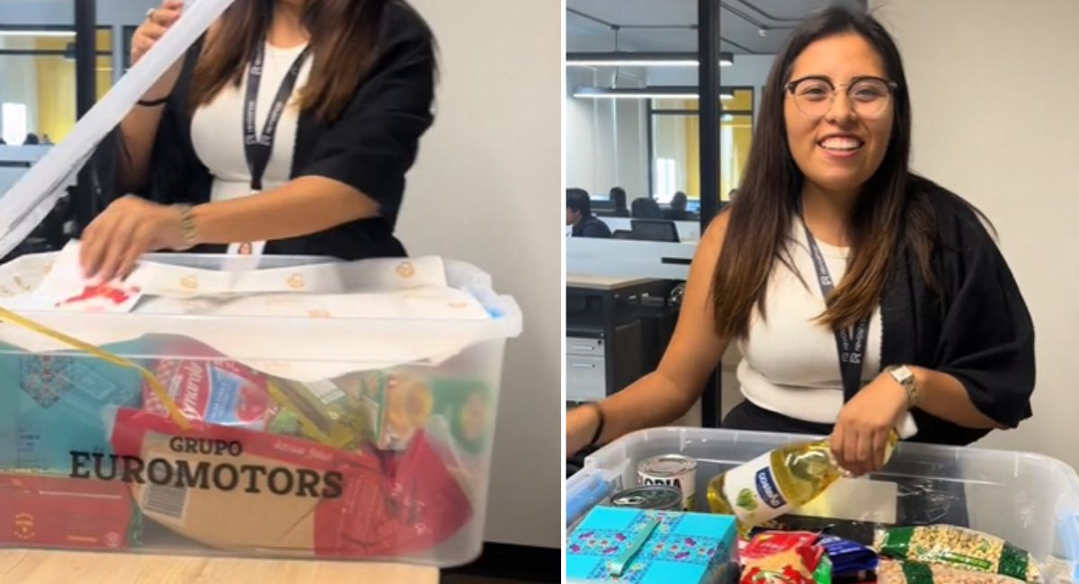 TikTok viral: joven muestra la canasta navideña que le dio el Grupo Euromotors y usuarios se ...