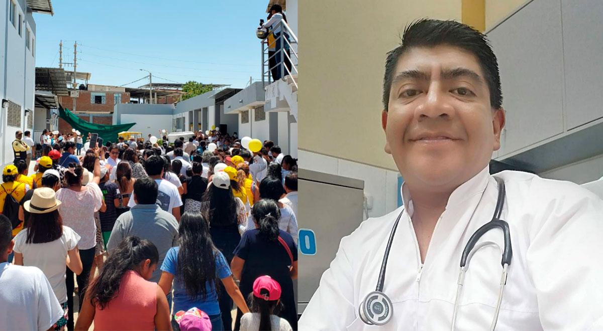 Piura: Decenas de pacientes y trabajadores despiden a médico Edwin ...