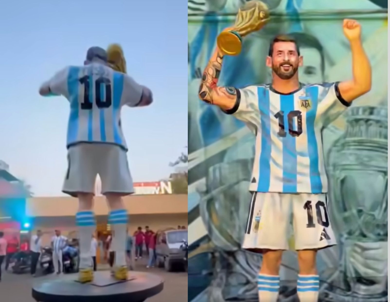 Inauguraron estatua de Lionel Messi en la India y provocó polémica | El ...