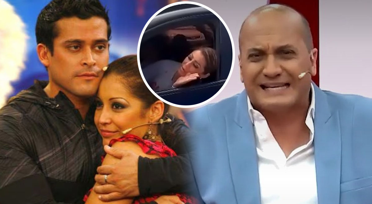 Karla Tarazona usa con confianza el auto rana de Christian Domínguez y Metiche los evidencia ...