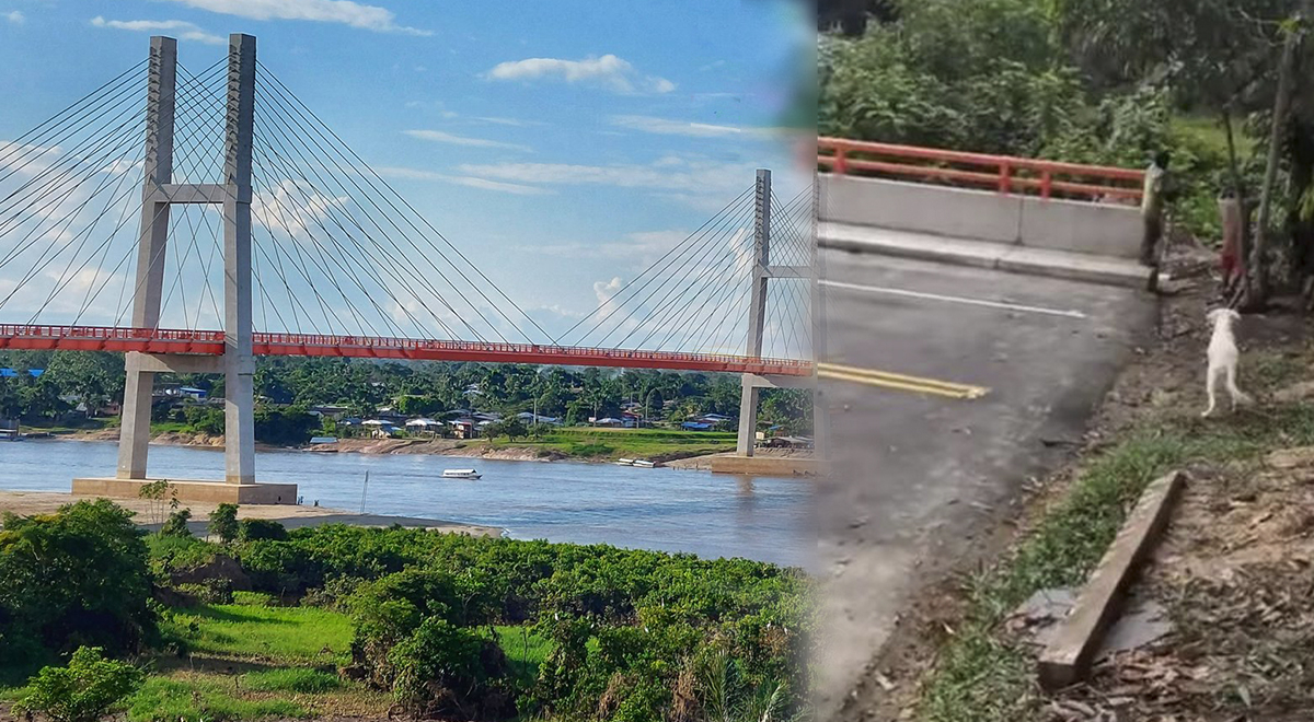 Este es el puente más largo en Perú que llega a un huerto familiar ...