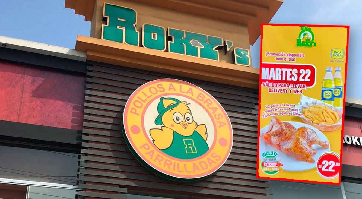 Roky's lanza promoción de 1/2 pollo a la brasa, papas fritas y 2 ...
