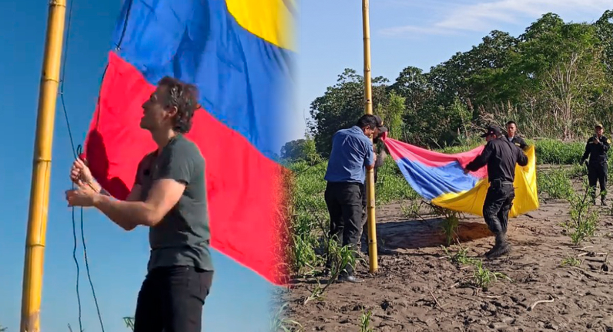 Bandera colombiana en Santa Rosa fue puesta por Daniel Quintero ...