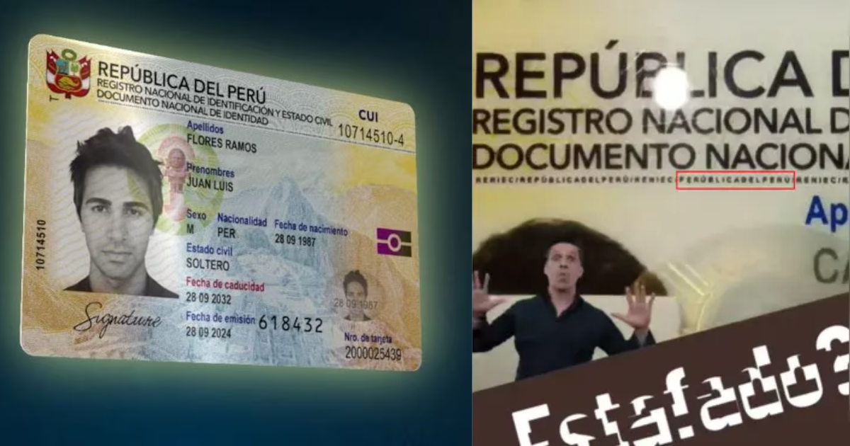 Peruano descubre insólito error tipográfico en su DNI electrónico 3.0 y causa furor en TikTok ...