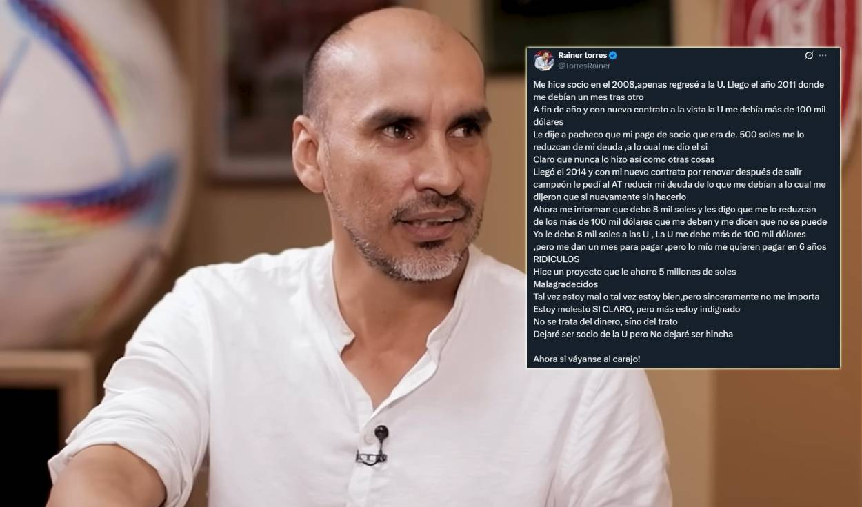 Rainer Torres | Exjugador crema denunció a Universitario por cobrarle ...