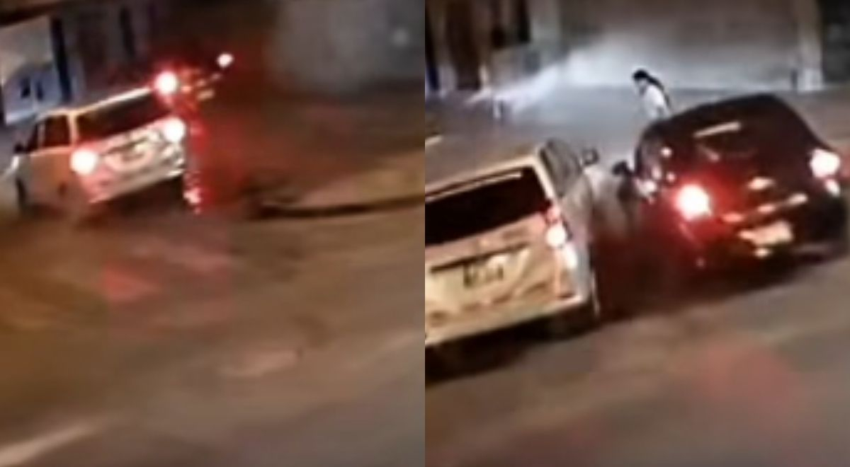 Mujer es atropellada tras fuerte choque de dos autos en cruce de SJL ...