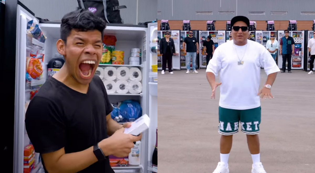 Jorge Luna DEJA EN SHOCK al regalar refrigeradora y iPhone en la CANASTA NAVIDEÑA de sus ...